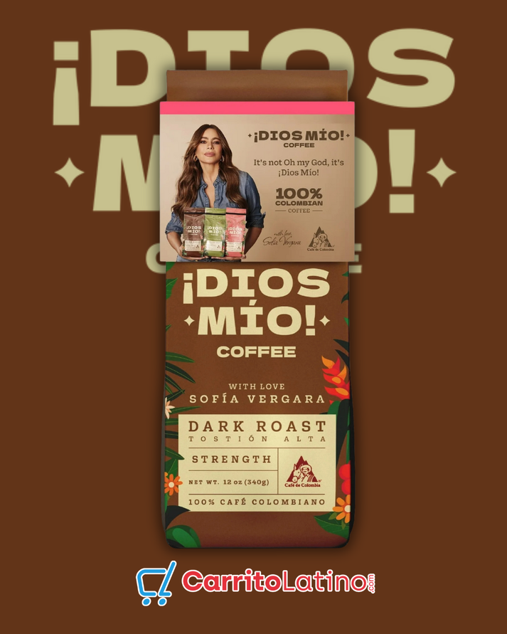 Dios Mío Coffee Dark Roast Café Molido Colombiano 12 oz – Carrito Latino