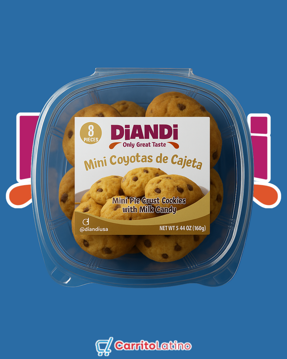 Diandi Mini Coyotas de Cajeta 160 gr / 5.64 oz – Carrito Latino