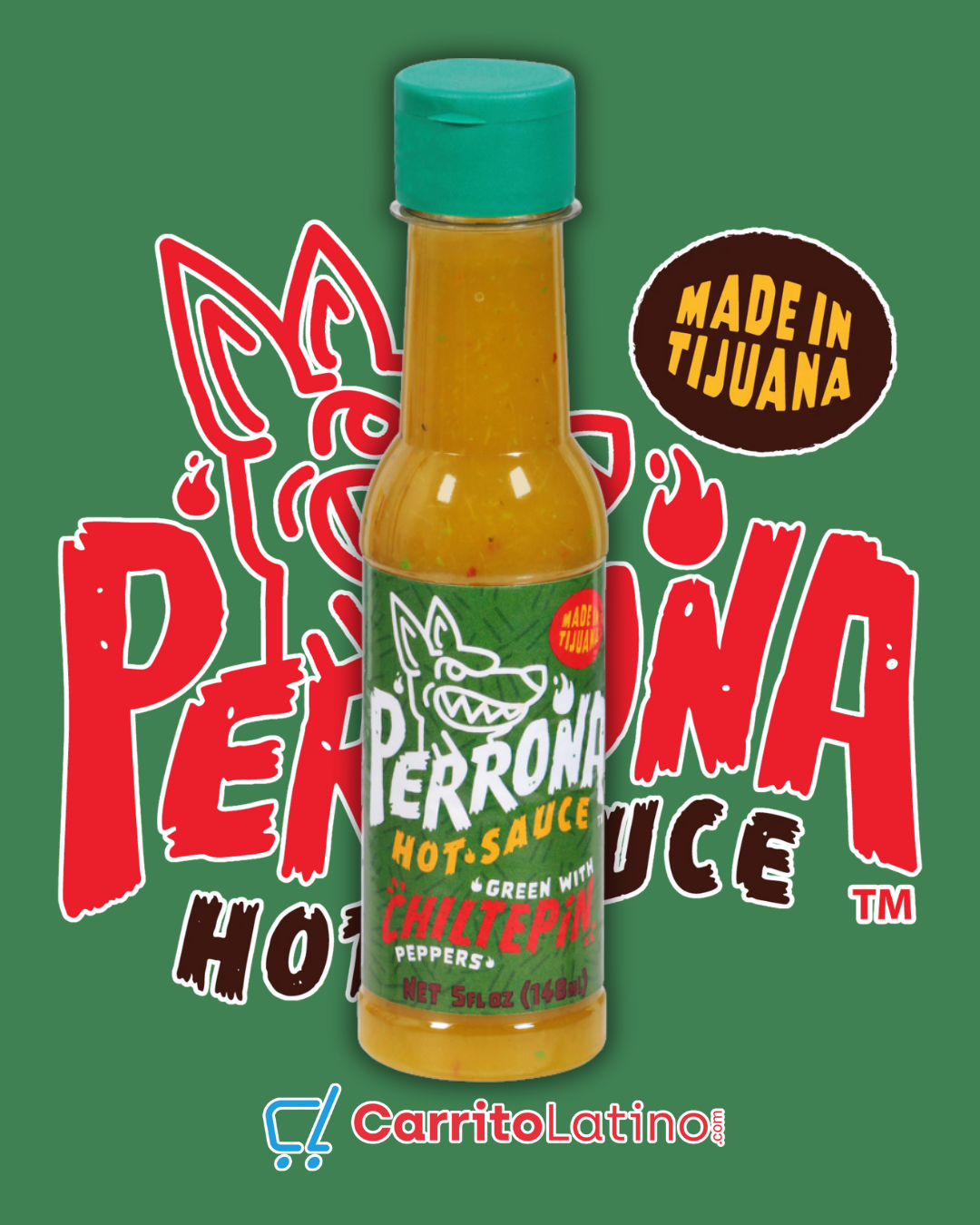 Perrona Green with Chiltepin Peppers 5 oz – Carrito Latino