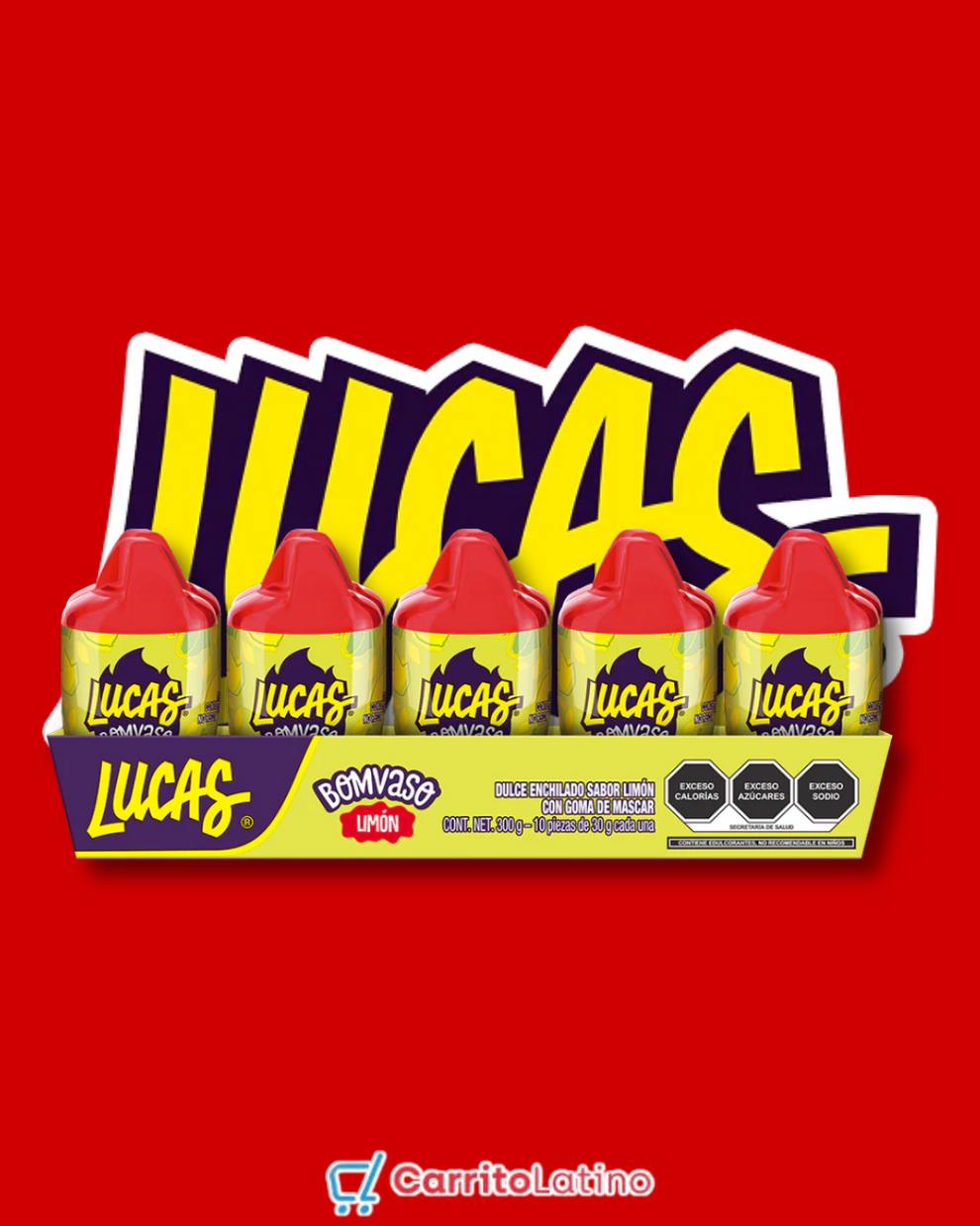 Lucas Bomvaso Lemon Flavor 10 Pieces 300 gr / 10.6 oz – Carrito Latino