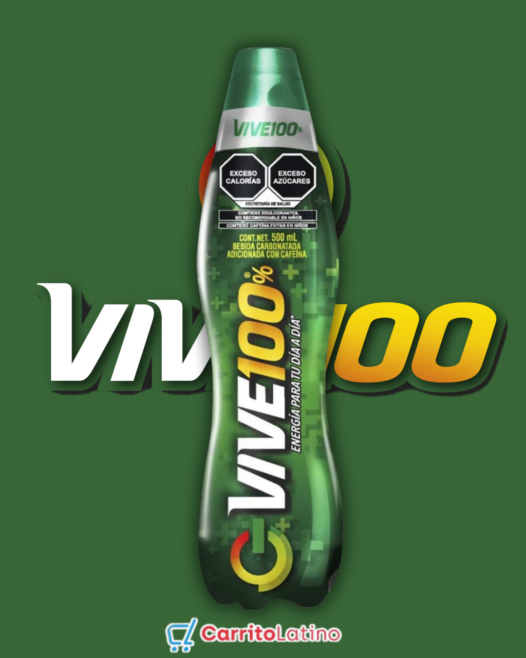 Vive 100 Bebida Energética Original 600 ml – Carrito Latino