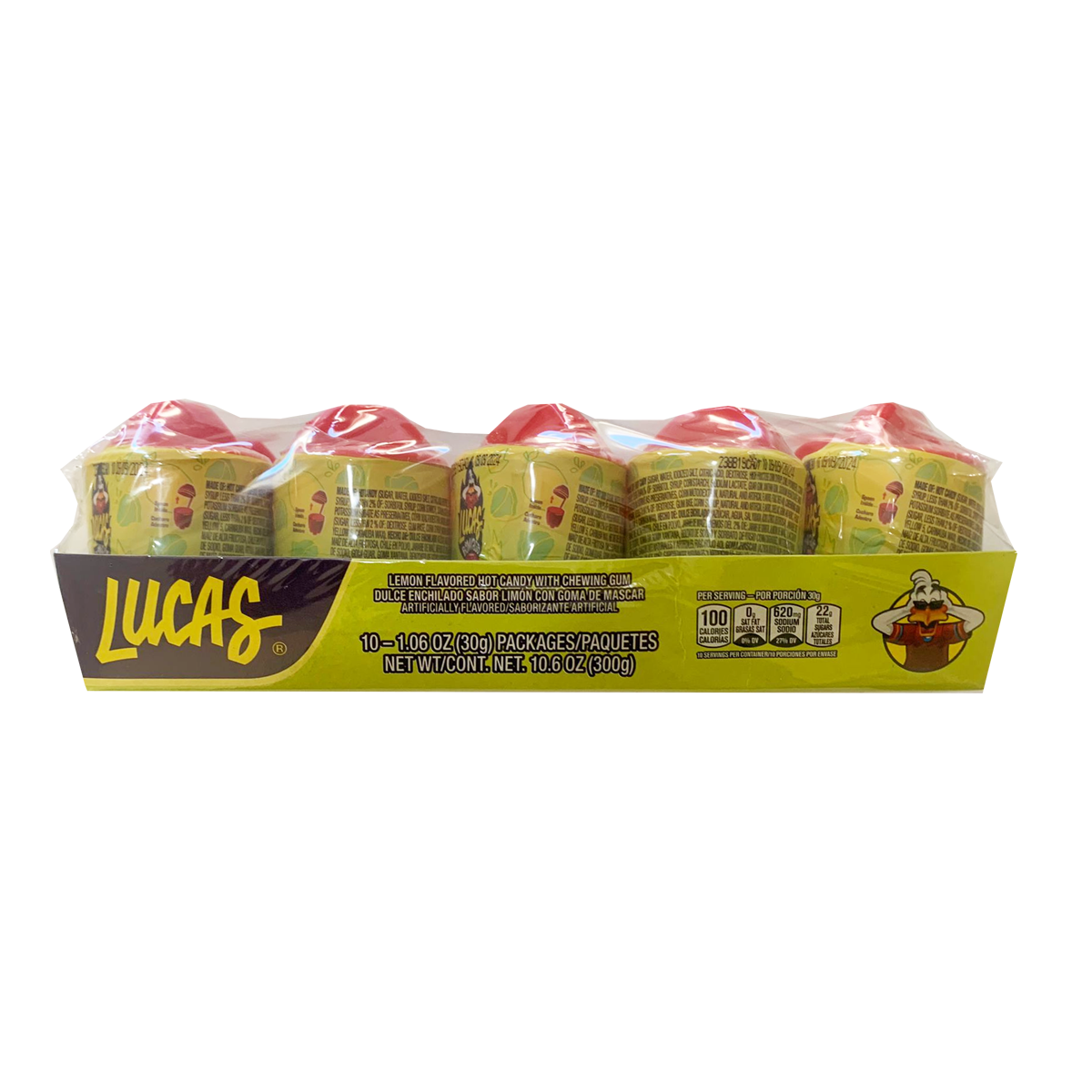 Lucas Bomvaso Lemon Flavor 10 Pieces 300 gr / 10.6 oz — Carrito Latino